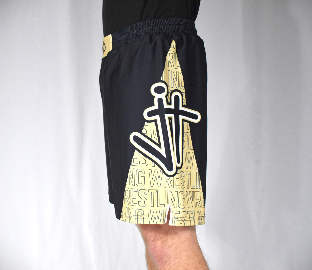 Black and Gold Wrestling Shorts – JT-GEAR
