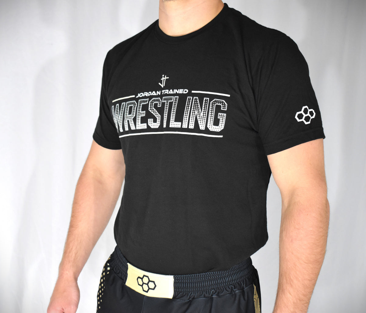 Black and Gold Wrestling T-shirt (Clearance 35% off) – JT-GEAR