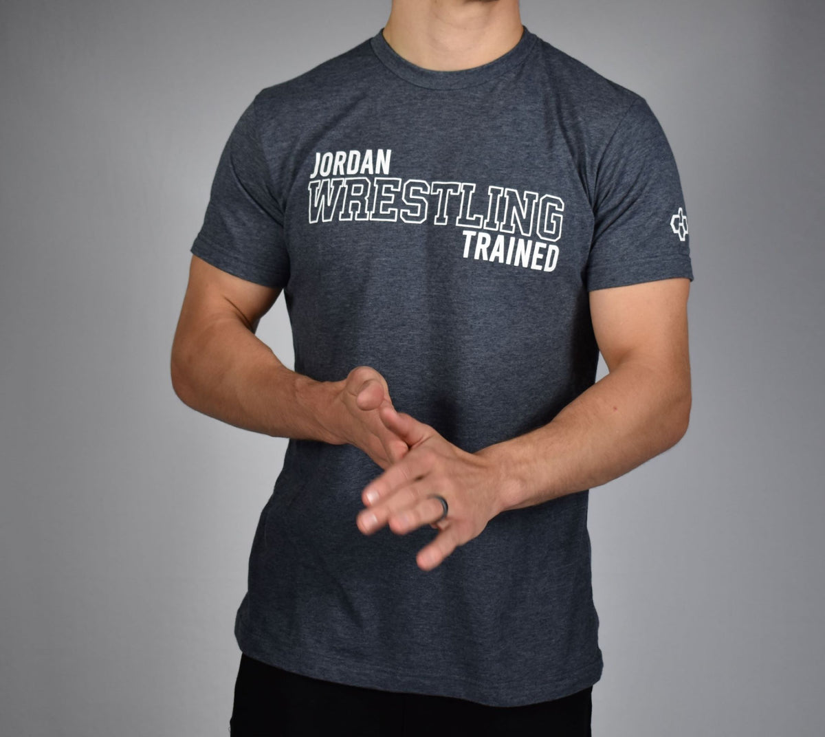 Charcoal Outlined Jordan Trained Wrestling t-shirt – JT-GEAR